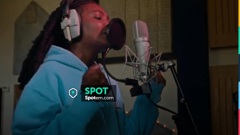 Iets Frans Icy Blue Hood­ie worn by Vita Champion (Déja J Bowens) as ...