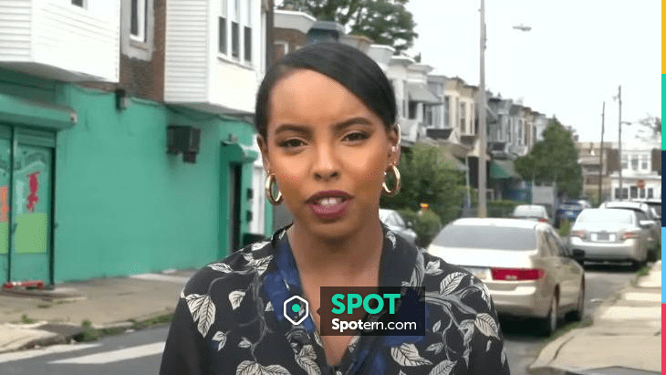 Jason Wu Floral Tie Neck Blouse worn by Mona Kosar Abdi as seen in Good ...