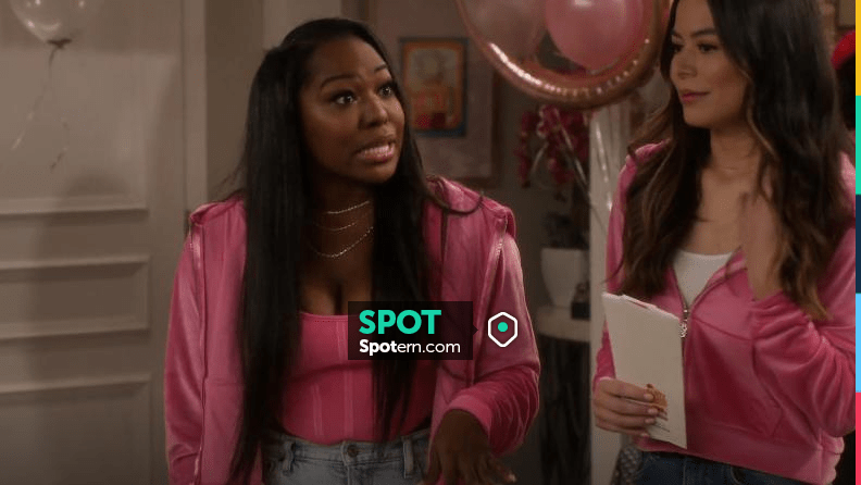 Victoria's Secret Velour Full-Zip Hoodie worn by Harper Bettencourt (Laci Mosley) as seen in ...