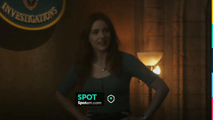 Vince Cashmere Scoop Neck Henley worn by Nancy Drew (Kennedy McMann) as ...