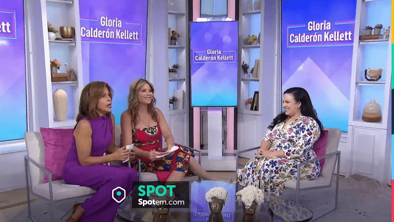 Black Halo Corrine Draped Bodice Wide Leg Jumpsuit worn by Hoda Kotb as ...