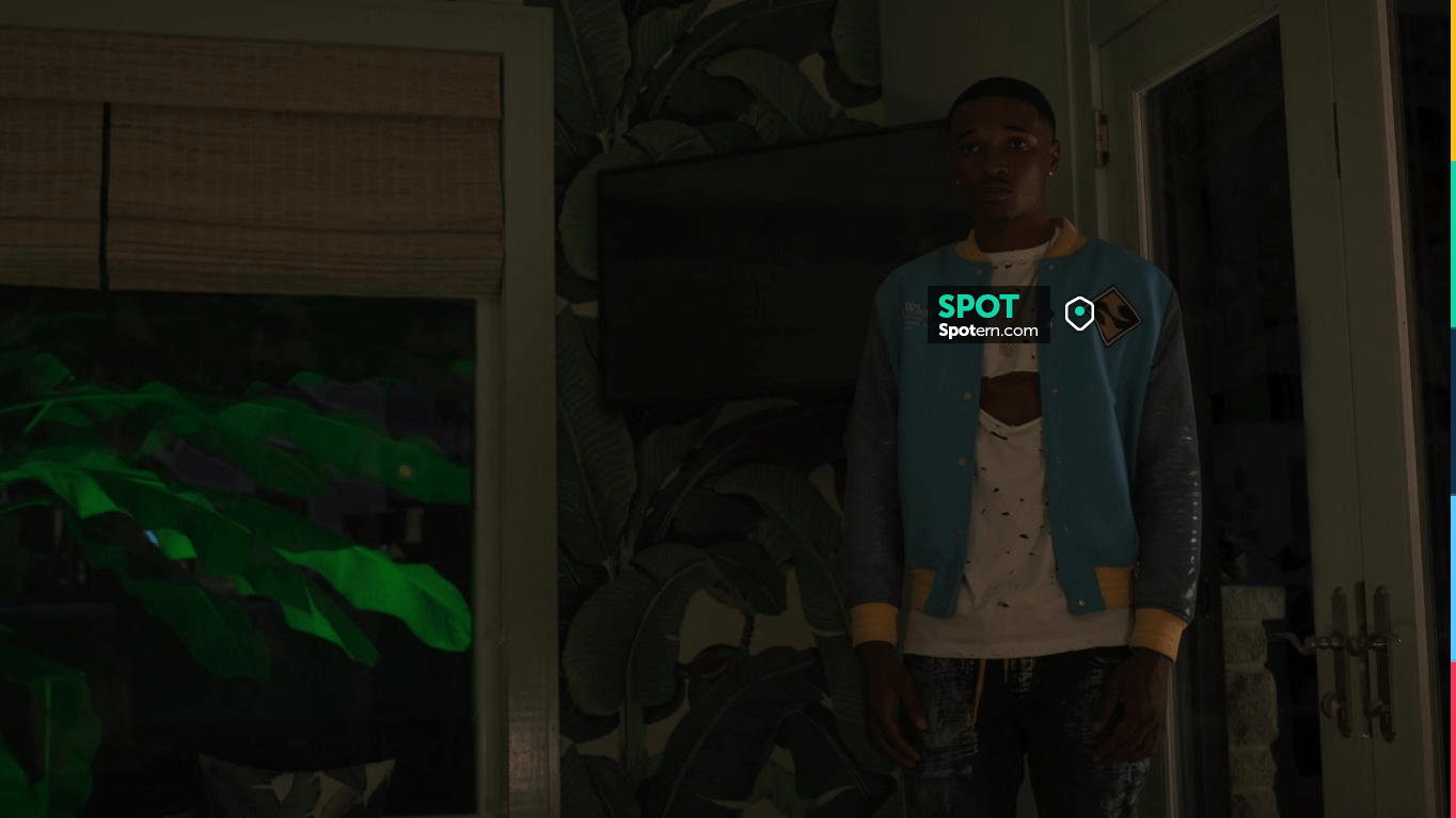 Off-White Varsity Jacket worn by Musa Rahaim (Caleel Harris) as seen in ...