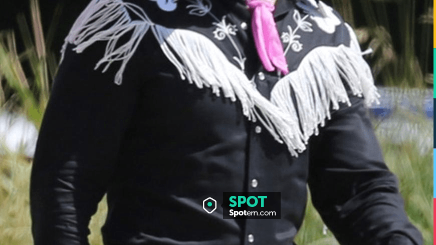Embroidered Fringe Cowboy Shirt in black worn by Ken (Ryan Gosling) as ...