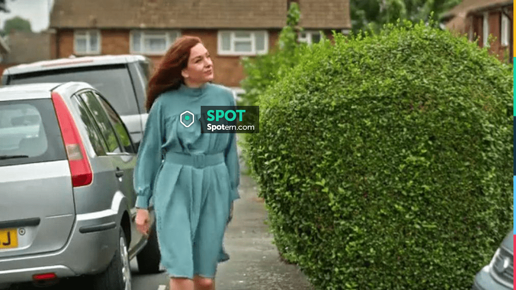 Mela London Mela Long Sleeve Mint Tea Dress worn by Laura Jane Clark as ...