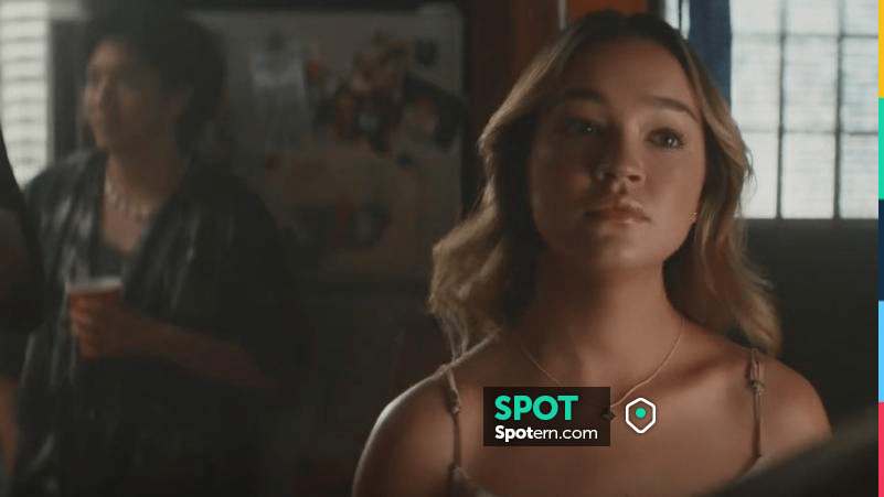 Tashi CZ Pave But­ter­fly Neck­lace worn by Megan Landry (Sadie Stanley ...