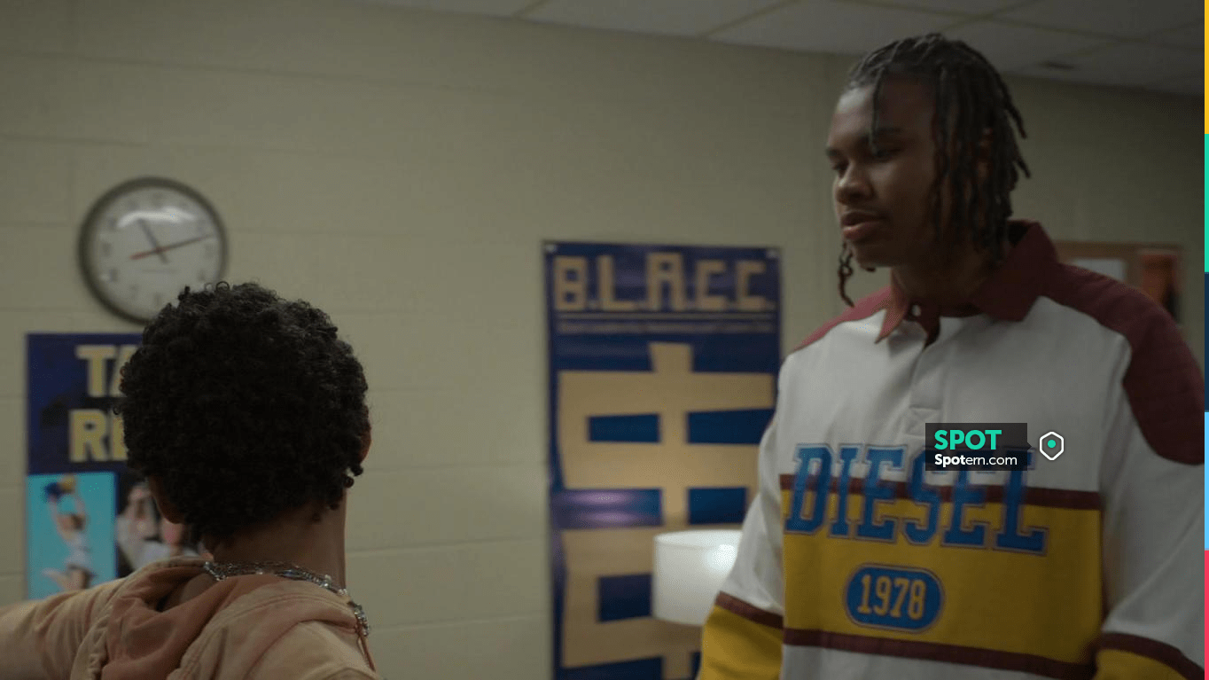 Diesel S-Egby rugby polo shirt worn by Phil Marksby (Solomon Irama) as ...