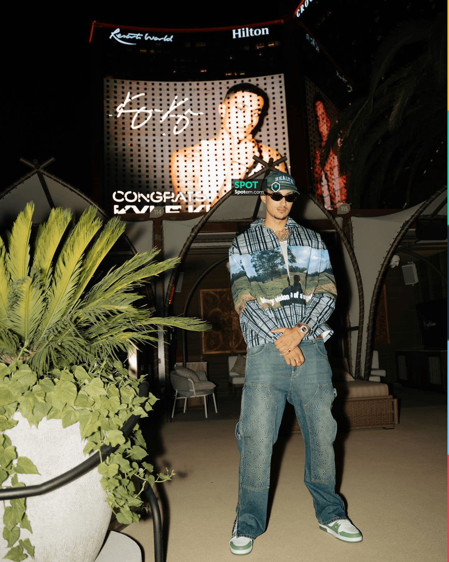 Chapeau de santé sportif et vert riche porté par Kyle Kuzma sur le ...