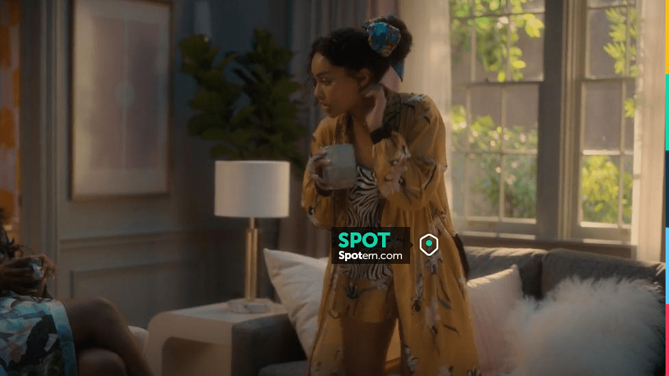Free People Florentina Robe worn by Kiela Hall (Daniella Perkins) as ...