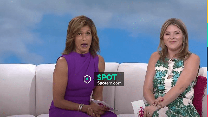 Black Halo Corrine Draped Bodice Wide Leg Jumpsuit worn by Hoda Kotb as ...