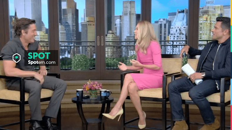 Hermes Vague De Carreaux Polo Shirt worn by David Muir as seen in LIVE ...