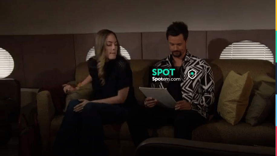 Zara Geometric Jacquard Jacket worn by Thomas Forrester(Matthew ...