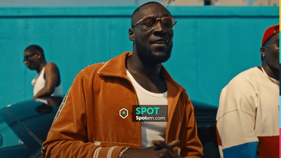 Icecream Burnt Orange Velvet Track Jacket worn by Stormzy in THE ...