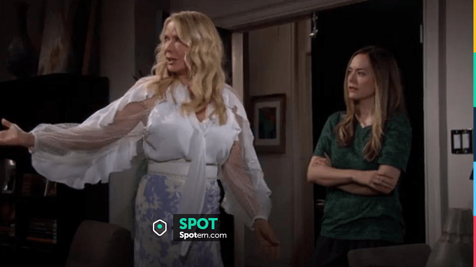 Yumi Kim Brooklyn Skirt in Early Riser Blue worn by Brooke Logan ...
