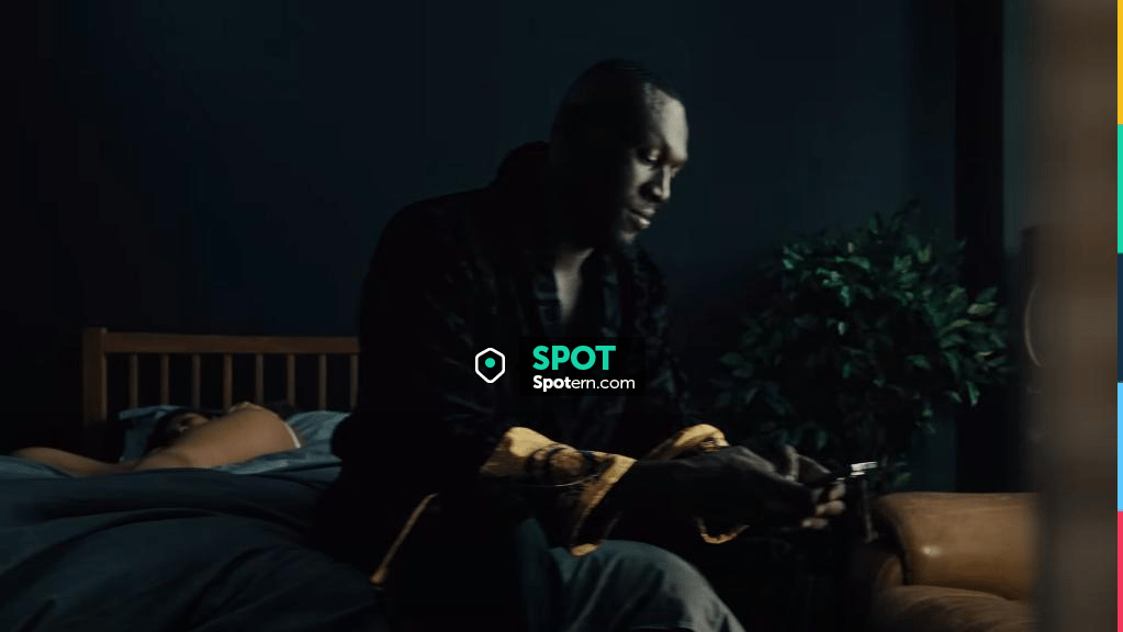 Versace Black I Heart Baroque Robe worn by Stormzy in THE WEEKEND music ...