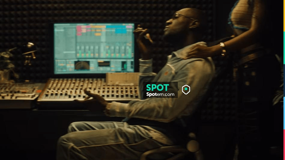 Icecream Light Blue Velvet Track Jacket worn by Stormzy in THE WEEKEND ...