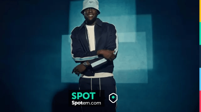 Loewe Navy & Light Blue Stripe Trackpants worn by Stormzy in THE ...