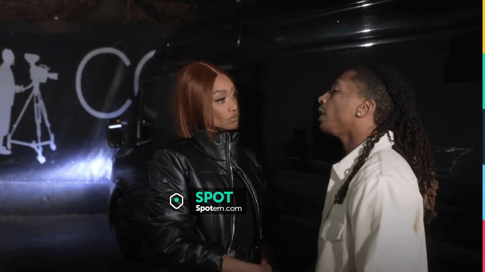 Sixth June Faux Leather Short Puffer Black worn by Tami Roman as seen ...