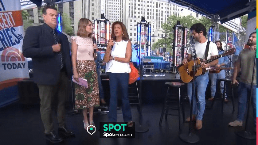 Stella McCartney Crystal Mesh Slide Sandal worn by Savannah Guthrie as ...