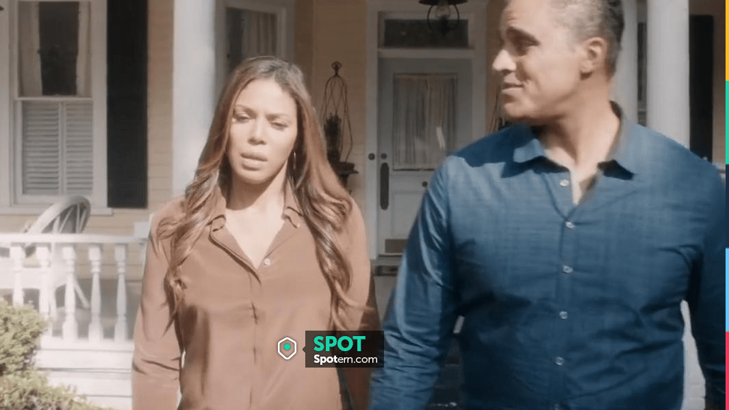 Theory Classic Fitted Silk Shirt worn by Grace Greenleaf (Merle ...