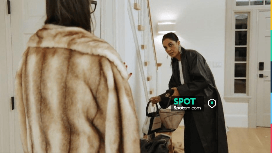 Alexander Wang Faux Leather Robe Coat worn by Jessel Taank as seen in ...