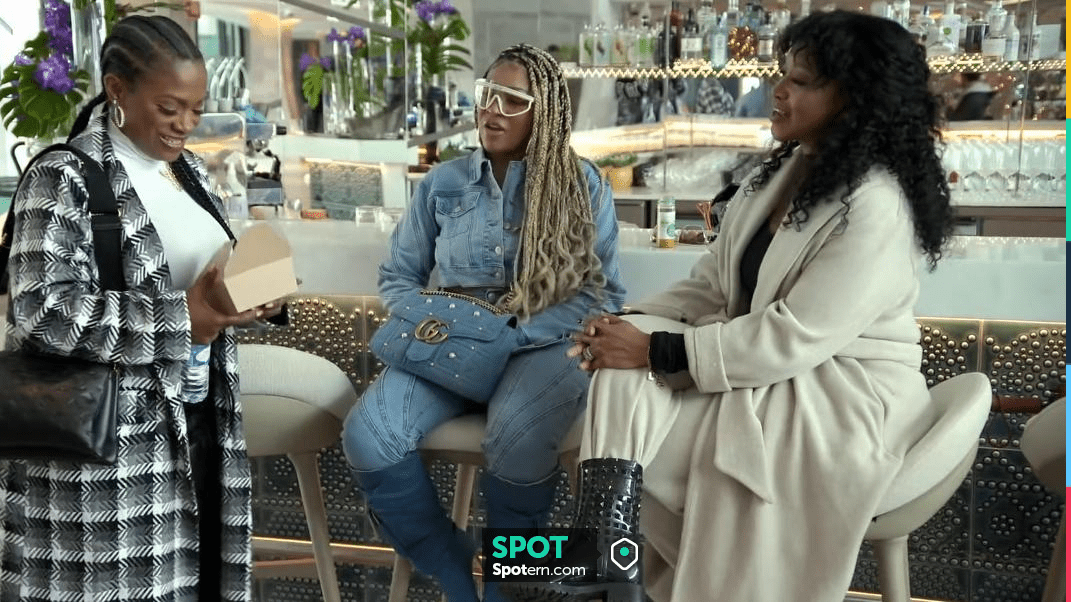 Valentino Rubber Stud Boots worn by Monyetta Shaw as seen in The Real ...