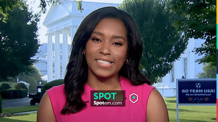 Karen Millen Structured Crepe Asymmetric Tuck Detail Dress worn by ...