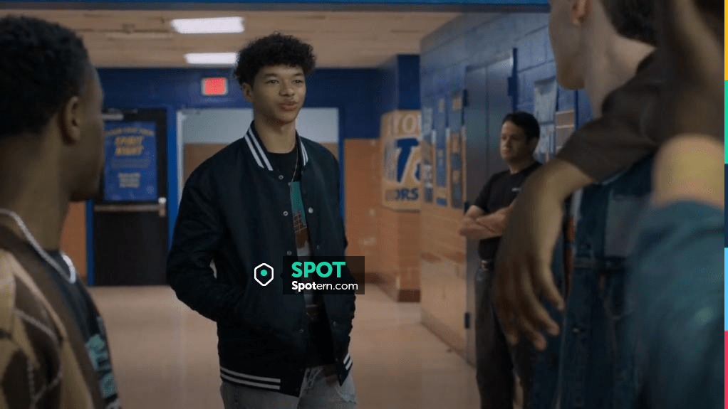 Tommy Hilfiger Twill Bomber In Navy worn by LJ Ryder (Shannon Brown) as ...