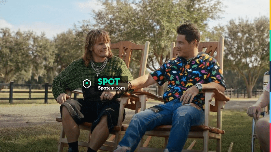 Eckhaus Latta Accordian Cropped Sweater worn by Keefe Chambers (Tony ...