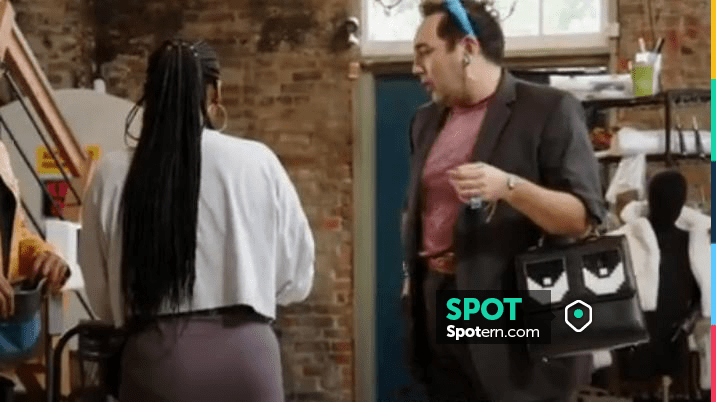 Les Petits Joueurs Alex Eyes Handbag In Black worn by Daniel Vasquez Jones as seen in The Prank ...