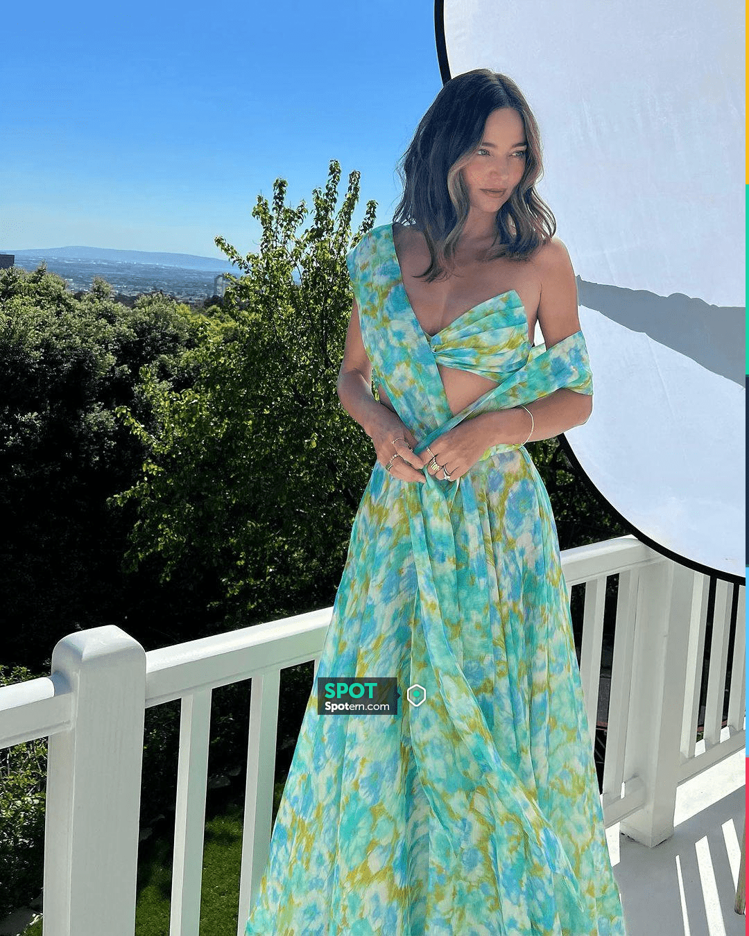 Zimmermann High Tide Floral Print Maxi Skirt worn by Miranda Kerr on ...