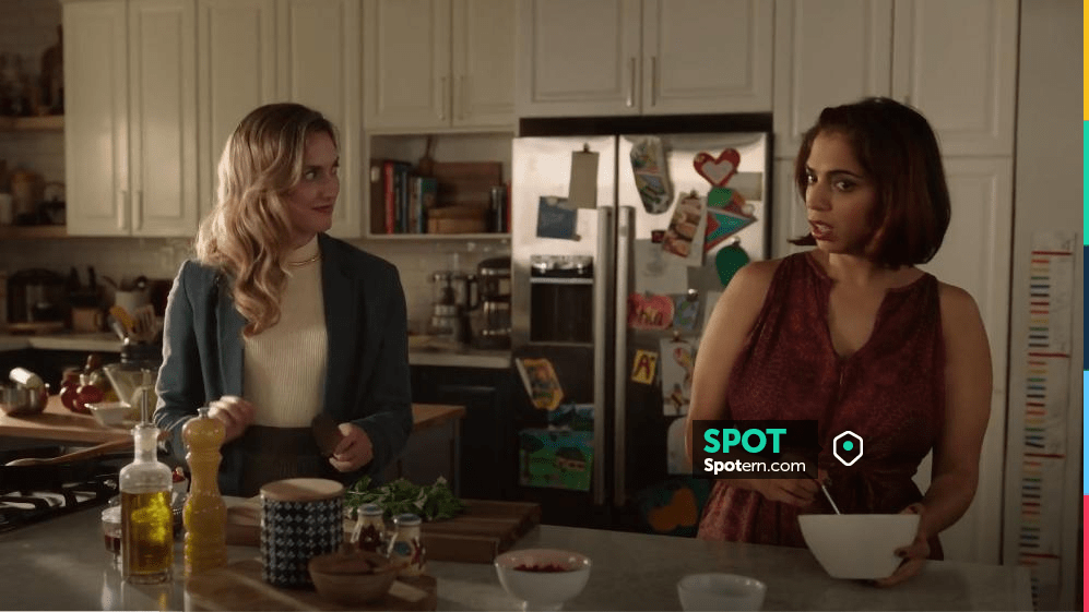 Ted Baker Ode­sia Playsuit worn by Camille Pham (Rakhee Morzaria) as seen in Run The Burbs ...