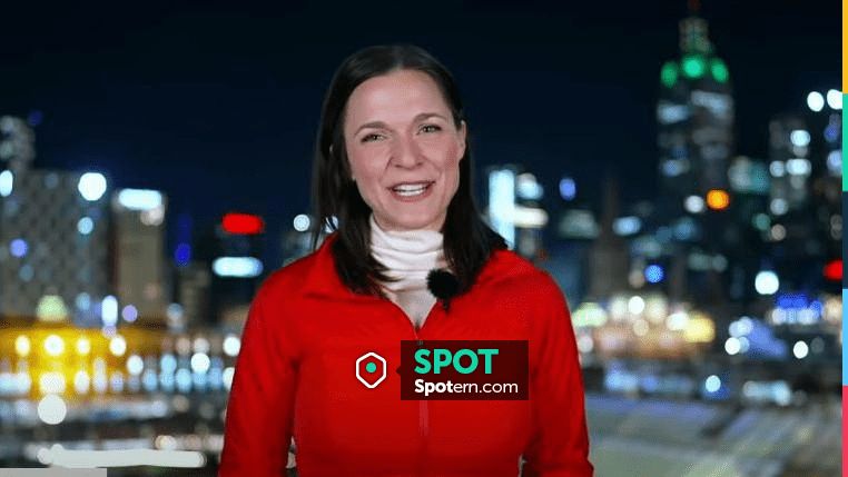 Lululemon Down for It All Jacket in Grenadine Red worn by Maggie Rulli ...