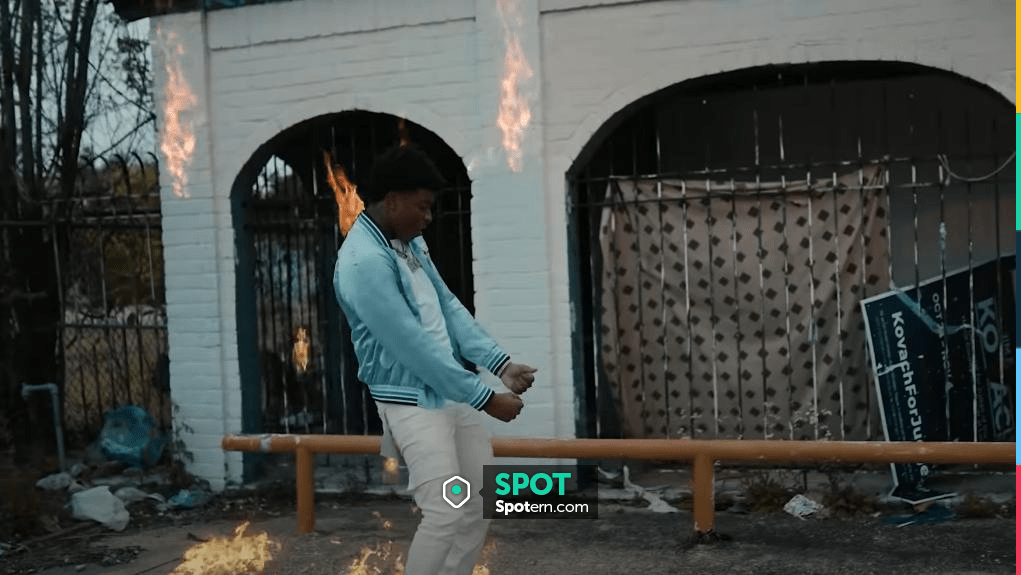 Purple Brand Optic White Cargo Pants worn by Yungeen Ace in Variable ... Purple Brand Optic White Cargo Pants worn by Yungeen Ace in Variable ...