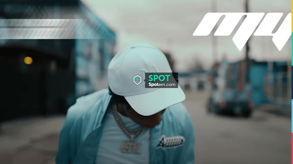 Moncler White Monogram Snapback Hat worn by Yungeen Ace in Variable ... Moncler White Monogram Snapback Hat worn by Yungeen Ace in Variable ...