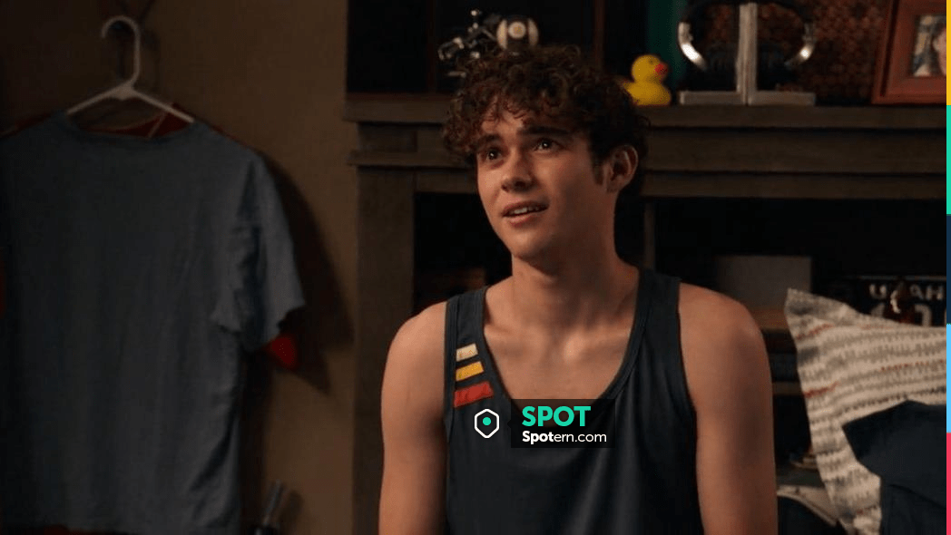 Marine Layer Sport Tank in Midnight Navy worn by Ricky (Joshua Bassett ...