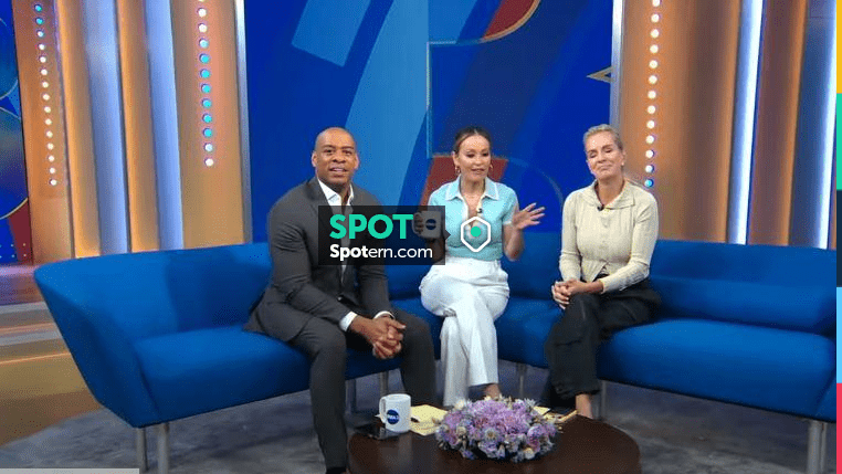 Alice + Olivia Pia Rib-Knit Polo Shirt worn by Eva Pilgrim as seen in ...