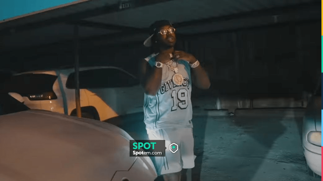 Givenchy Light Blue Basketball Shorts worn by EST Gee in XXL (Official ...