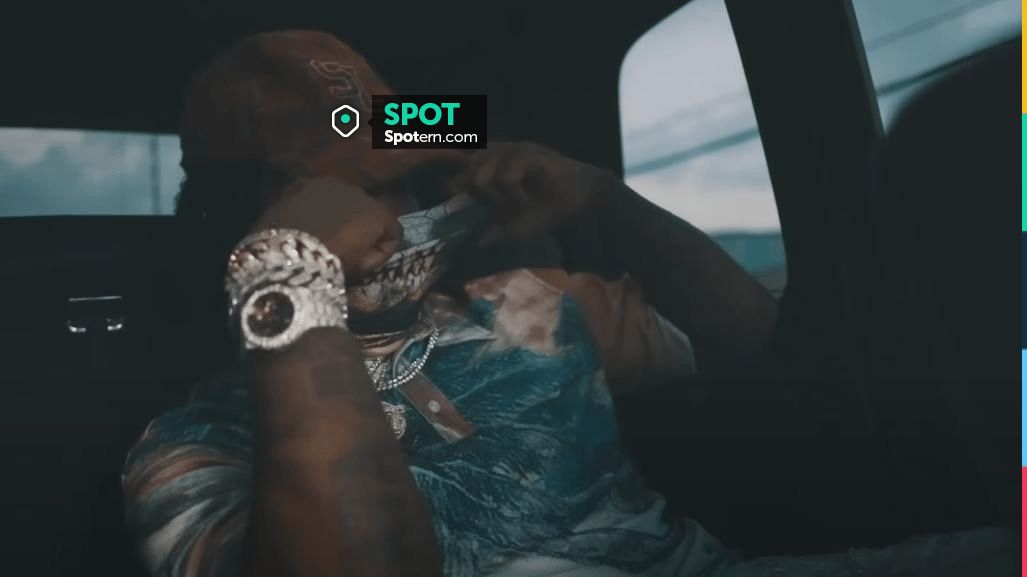 Saint Laurent Red & Pink Tweed Hat Cap worn by EST Gee in XXL (Official ...