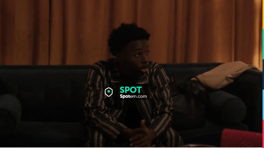 Jungles Stripe Bouclé Work­wear Jack­et worn by Kevin Williams (Alex R ...