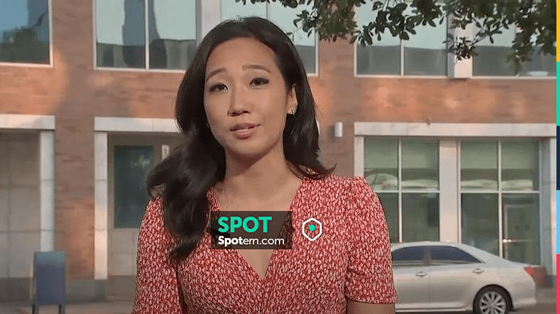 Mango Textured Printed Dress by worn by Kathy Park as seen in Today on ...