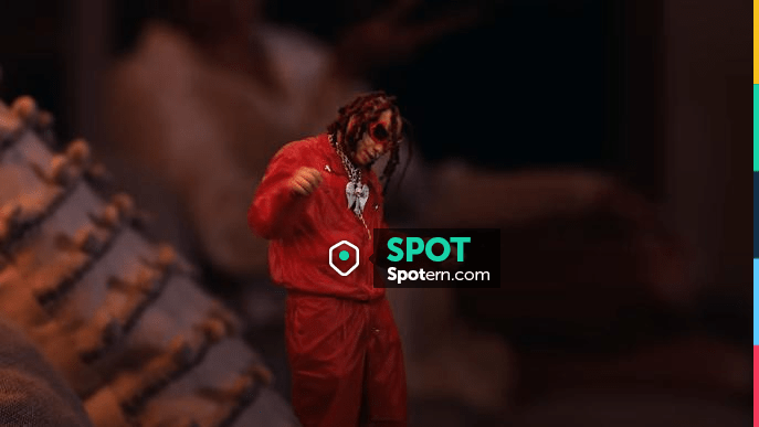 Salvatore Ferragamo Red Four Pock­et Ny­lon Jack­et worn by Trippie ...
