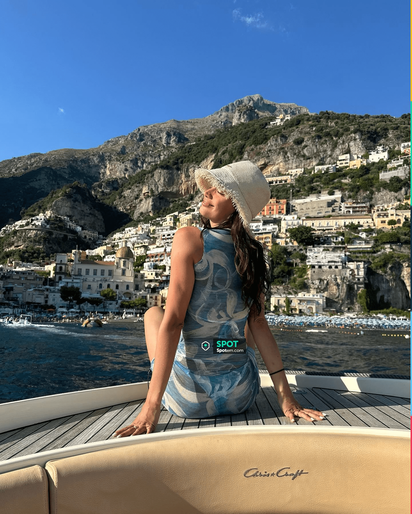 Louisa Ballou Heatwave Printed Mesh Mini Dress worn by Sara Sampaio in ...