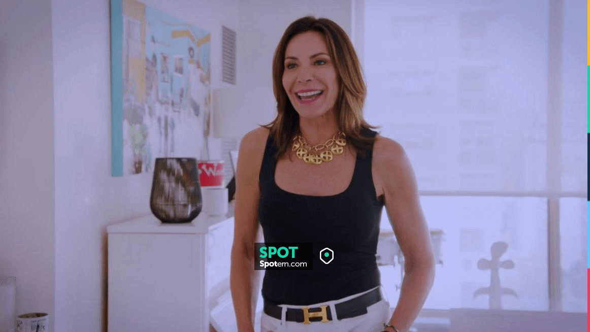 Skims Es­sen­tial Scoop Neck Body­suit worn by Luann de Lesseps as seen ...