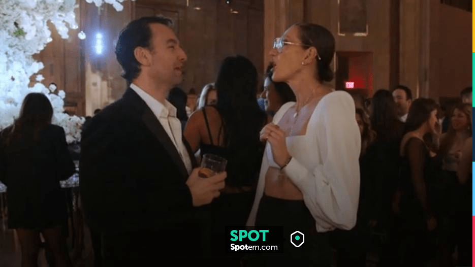 Alex Perry Reed Straight-Leg High-Rise Crepe Trousers worn by Jenna ...