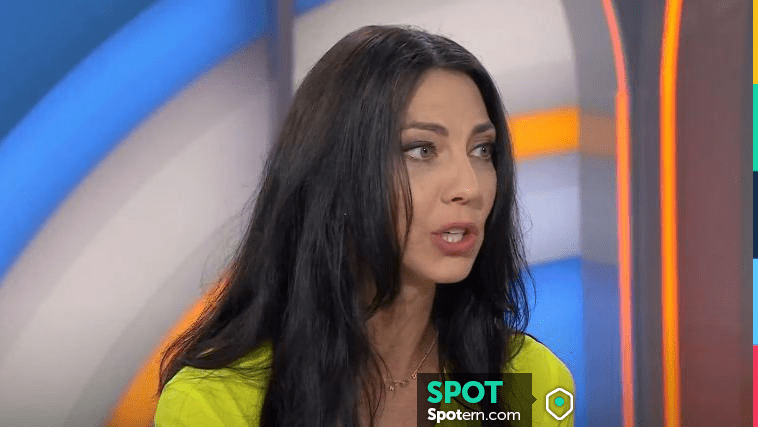 Alexis Tulip Top in Yellow worn by Natalie Azar as seen in Today on ...