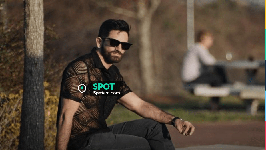 Twisted Tailor Short Sleeve Shirt with Diamond Lace in Black worn by ...