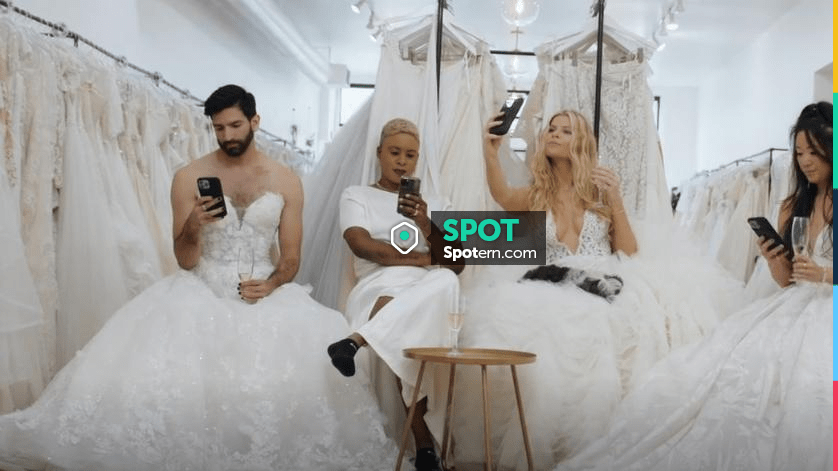 Prea James Bridal worn by Ash Warren as seen in Swiping America (S01E07 ...