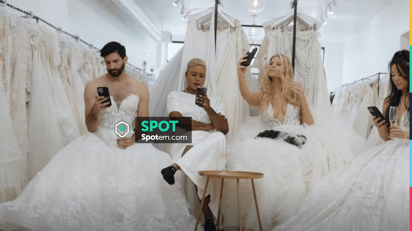 Queenly White Size 8 A-line Gown worn by Kris Kelkar as seen in Swiping ...