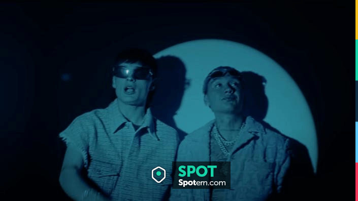 Givenchy Light Blue 4G-Denim Vest worn by Peso Pluma in BLESSD PESO ...