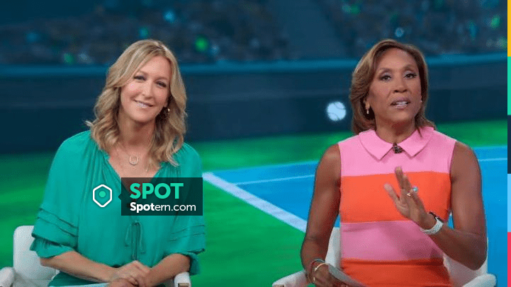 Ramy Brook Randi Puff Sleeve Top In Oasis usado por Lara Spencer como ...